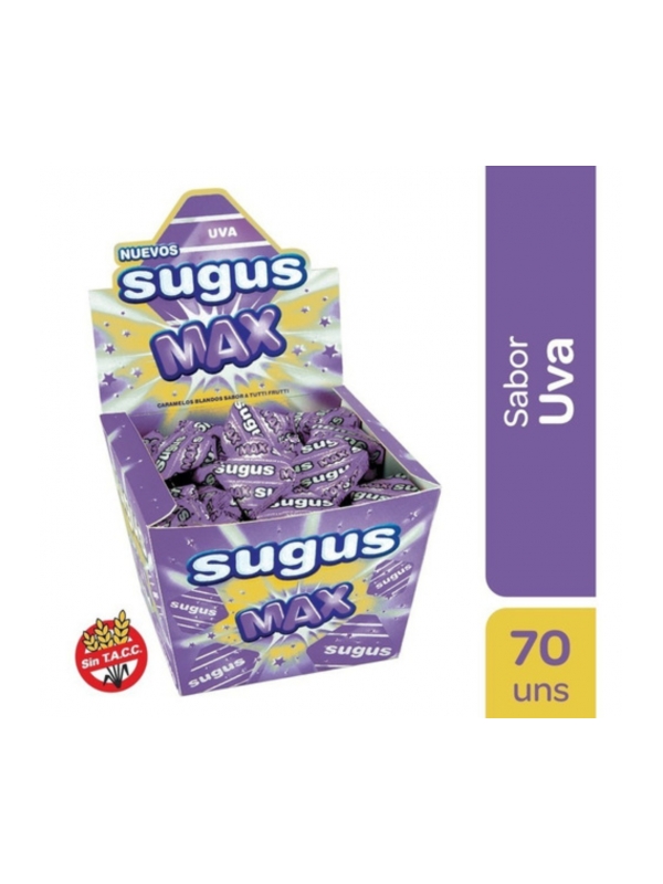 Angelita Golosinas ⭐⭐⭐⭐⭐ Producto: Car.sugus Max X70 Uva (12) 7790580009601